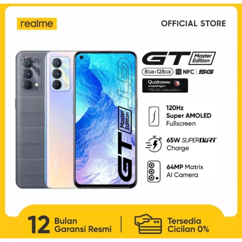 Jual HP realme GT Master Edition 8/128GB [SD 778G 5G Processor, 120Hz Super AMOLED Display, 65W ...