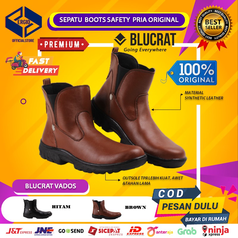 Jual Sepatu Boots Bots Boot Bot Safety Sefty Septi Kerja Touring Gunung ...