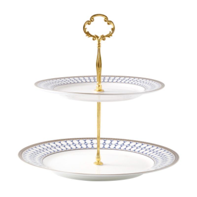 Jual cake stand platter tempat kue - bone china cake stand 2 tiers ...