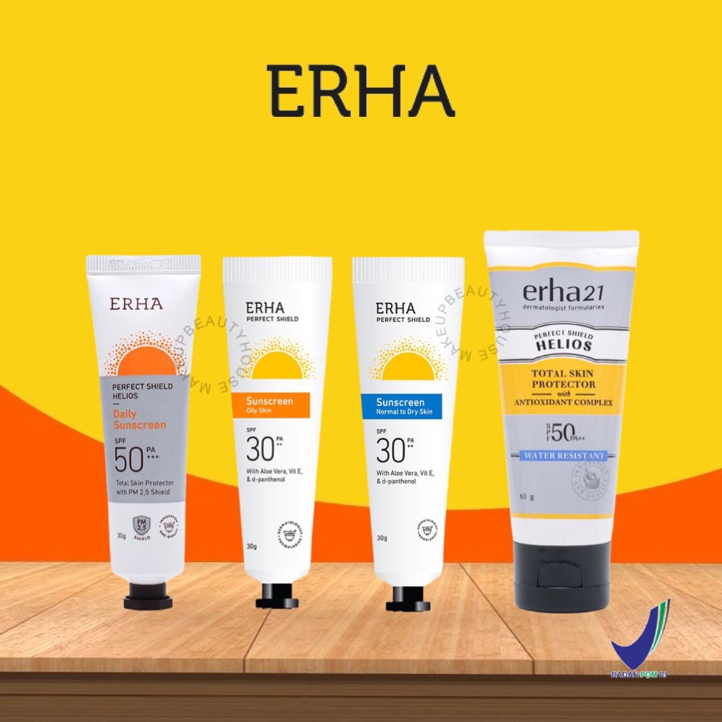 Jual ERHA Perfect Shield Helios / Oily Skin / Dry Skin - Daily Sunscreen | Shopee Indonesia