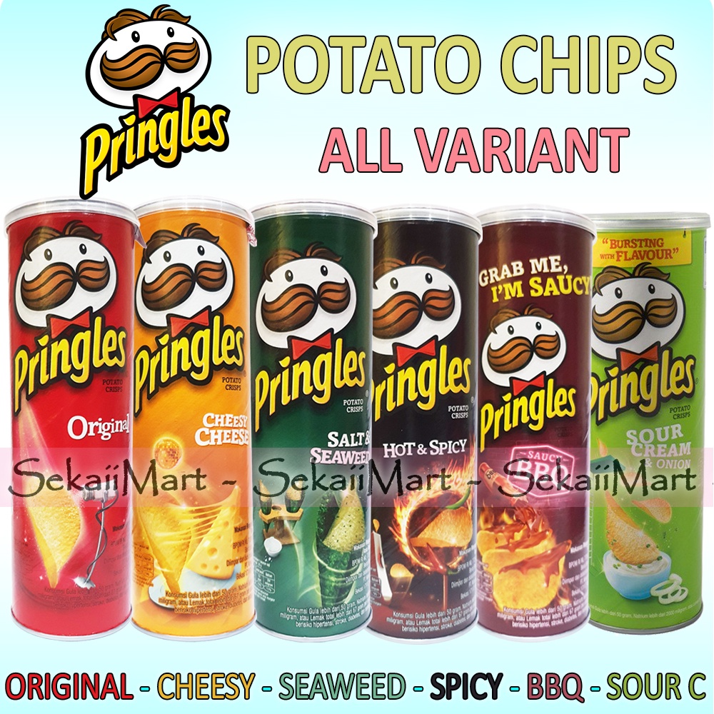 Jual PRINGLES Potato Chips All Variant - Keripik Kentang Dalam Tabung ...
