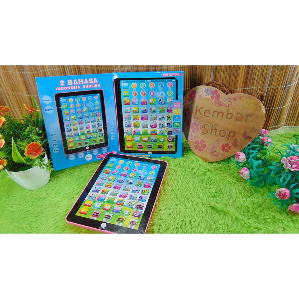 Jual 388-6 MINI PLAY PAD MAINAN EDUKASI ANAK TABLET 2 BAHASA HADIAH ...
