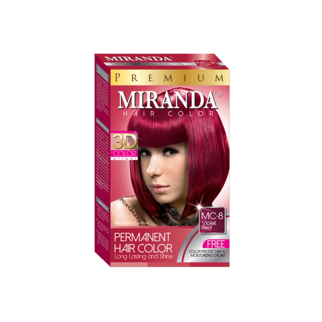 Jual Miranda Permanent Hair Color MC-8 Violet Red 30mL / Pewarna Rambut ...