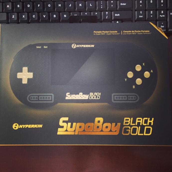 Jual Hyperkin SupaBoy Black Gold Blackgold Super Nintendo Famicom SNES ...