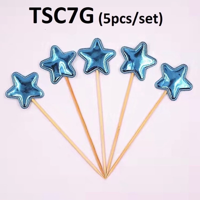 Jual TSC - Hiasan Tusukan Kue Cake Topper Hati Crown Mahkota Bintang | Shopee Indonesia