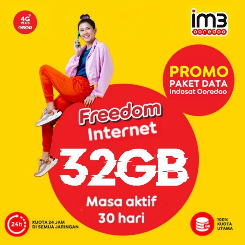 Jual Promo Freedom Internet 32GB INDOSAT | Shopee Indonesia