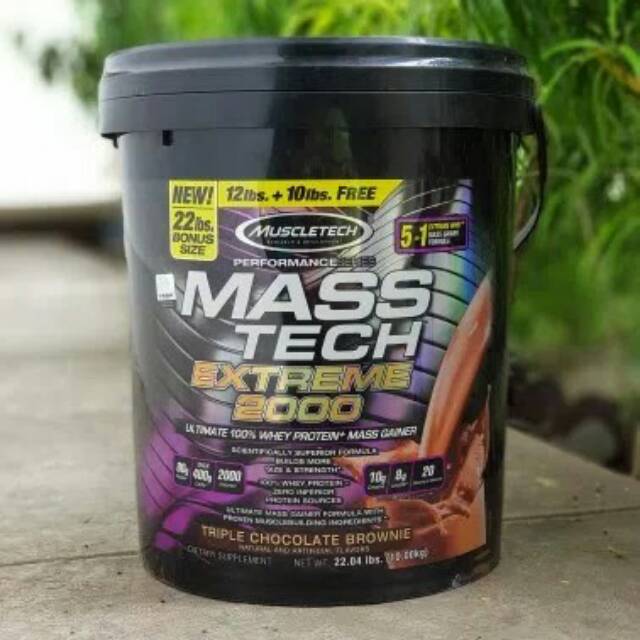 Jual Muscletech Mass Tech Extreme 2000 Gainer 22Lb | Shopee Indonesia