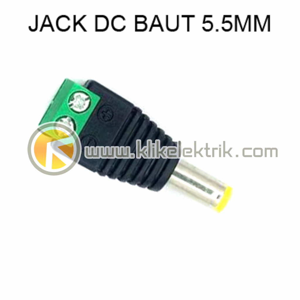 Jual CONNECTOR DC KONEKTOR DC BAUT HIJAU HITAM 5.5MM UNTUK CCTV LED DLL ...