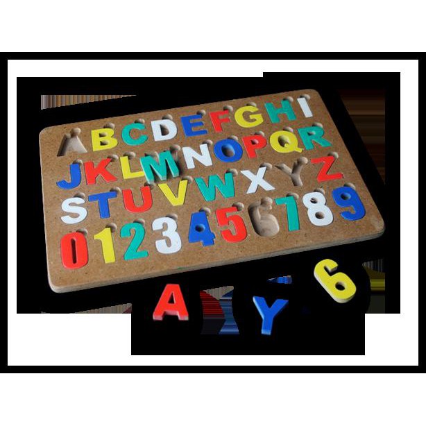 Jual Mainan Edukasi Anak-Puzzle Alphabet Angka Cat Huruf Besar /Kode Id ...