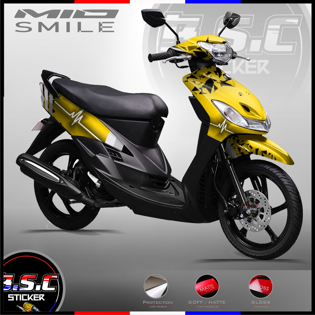 Jual Sticker Decal Full Body Mio Smile Mio Generasi 2 Motif Polygon ...