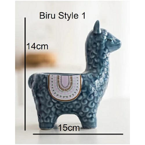 Jual Pot Keramik Hewan Alpaca / Pot Bunga Kecil Keramik Untuk Dekorasi ...