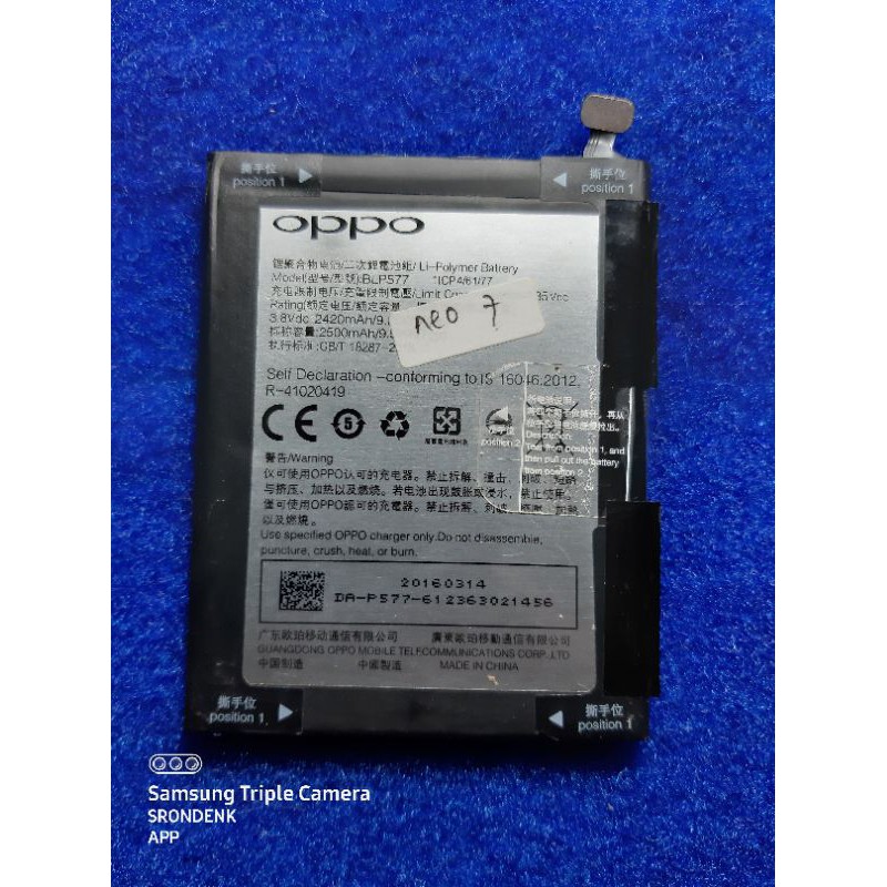 Jual baterai original copotan oppo neo 7 dan mirror 5 seri baterai ...