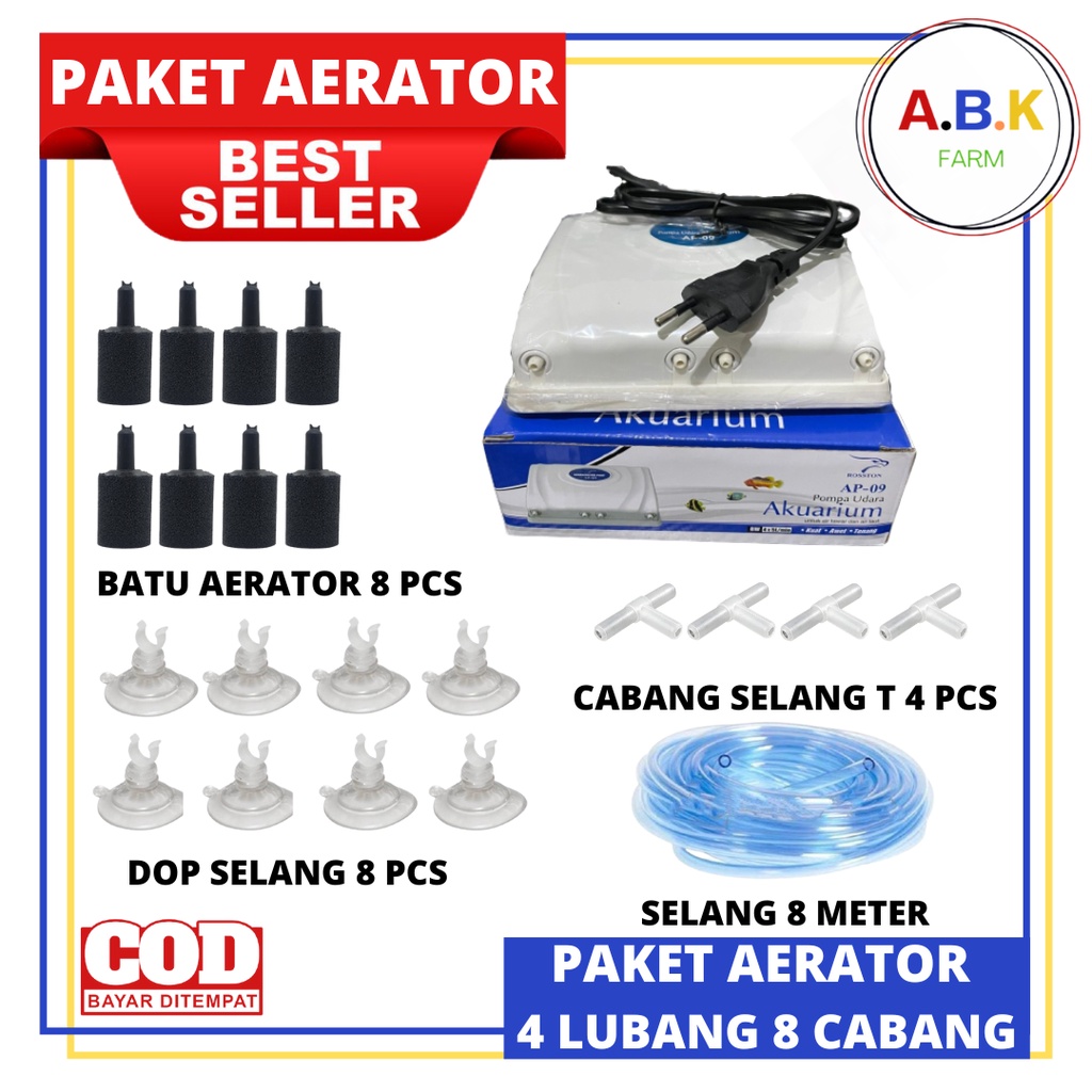 Jual PAKET 4 LUBANG AERATOR ROSSTON AP 09 AERATOR AQUARIUM | Shopee Indonesia