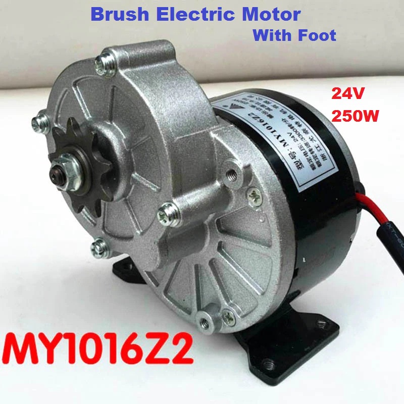 Jual DC Motor E-bike sepeda eletrik MY1016Z2 250 Watt 24V dengan Foot ...
