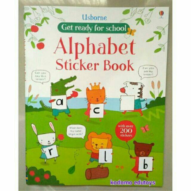 Jual Usborne Get Ready for School - Alphabet Sticker Book | Shopee ...