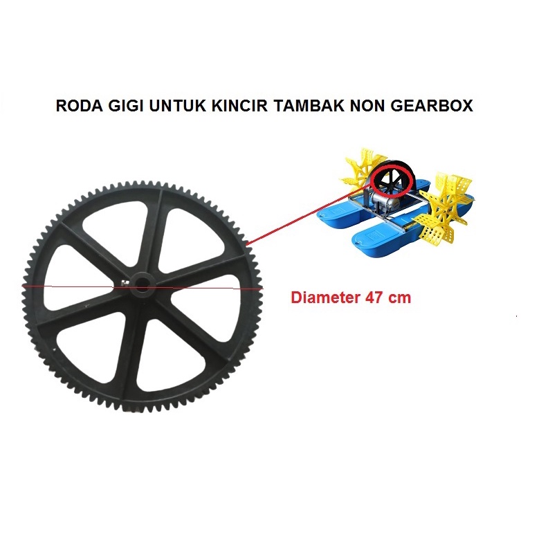 Jual Roda Gigi untuk kincir tambak tanpa gearbox - diameter 47 cm ...