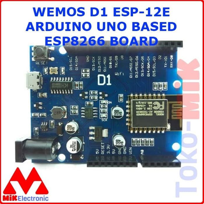 Jual Wemos D1 Esp 12e Arduino Uno Based Esp8266 Board Shopee Indonesia