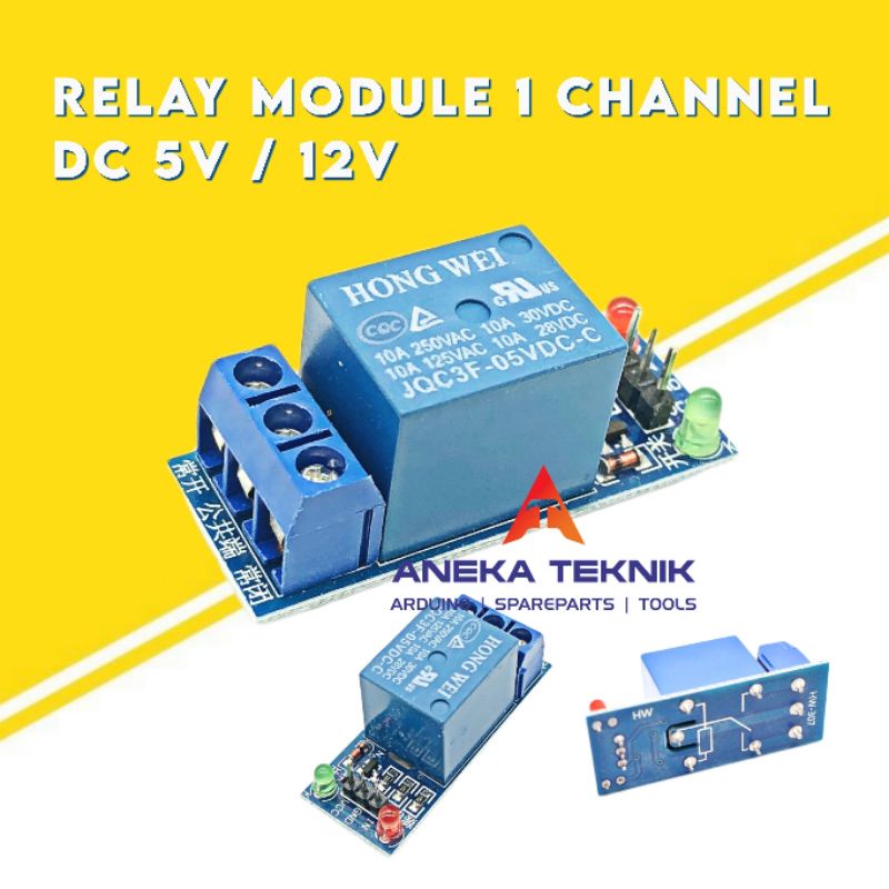 Jual Relay Module 1 Channel DC 5V / 12 V | Shopee Indonesia