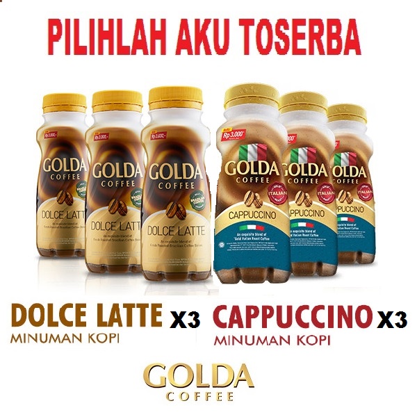 Jual GOLDA Minuman Kopi Mix 2 Rasa - ( Harga paket isi 6 botol ) | Shopee Indonesia