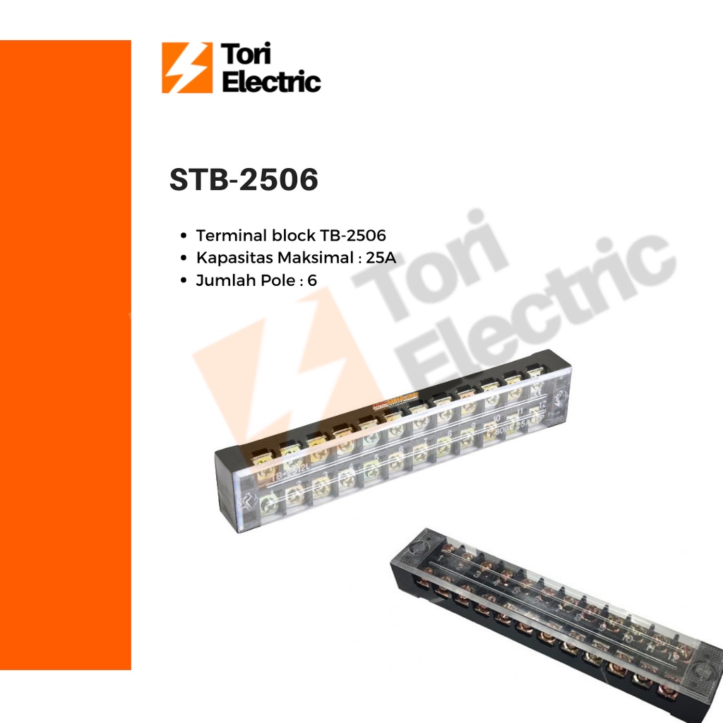 Jual Terminal Block Kaca Terminal Blok TB-2506 25A 6P | Shopee Indonesia