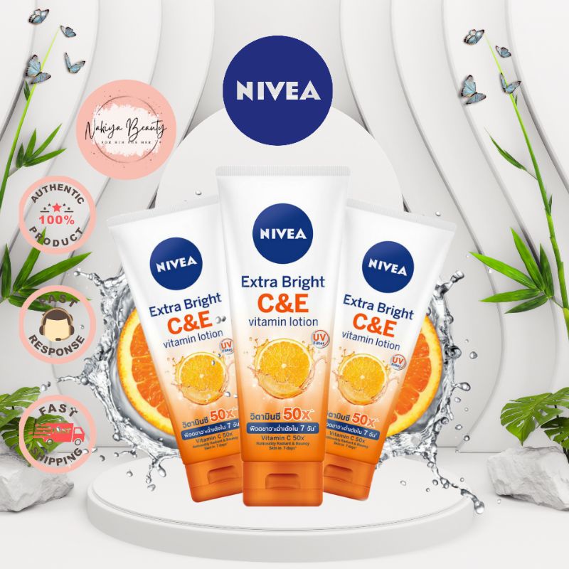 Jual Nivea Extra Bright C&E Vitamin Body Lotion 180mL - 50x Vitamin C Kulit Cerah | Body Lotion ...