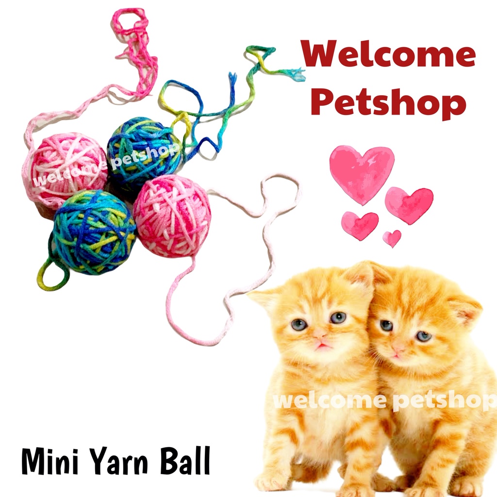 Jual Bola Benang Kecil / Mainan Kucing / Bola Kucing / Bola Benang ...