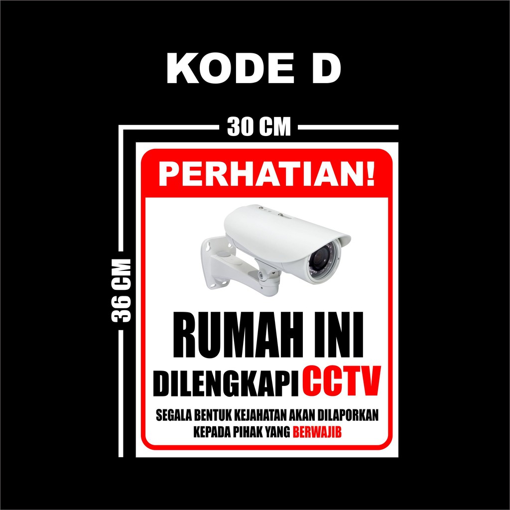 Jual STICKER CCTV RUMAH STICKER CCTV KEAMANAN | Shopee Indonesia