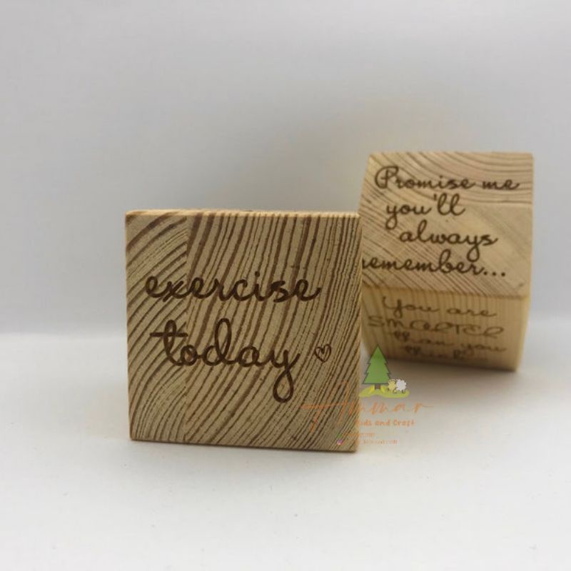 Jual Personalized Wooden Block/Balok Kayu Unik/Balok Kayu Custom ...
