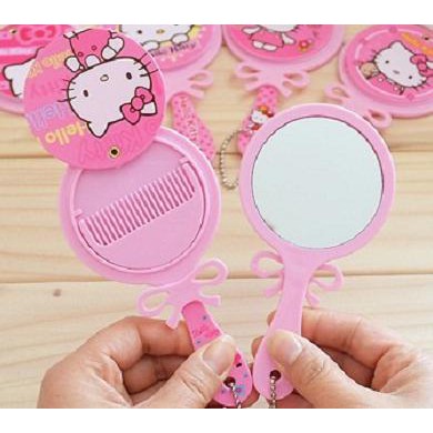 Jual Ecer Sisir Comb Cermin Kaca Mirror Karakter Hello Kitty HK Frozen ...