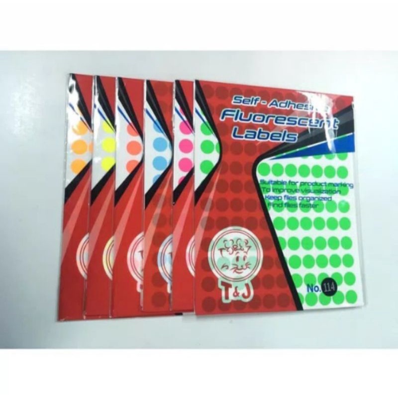 Jual Label stiker Bulet T & J 114 Varian Warna Ecer | Shopee Indonesia