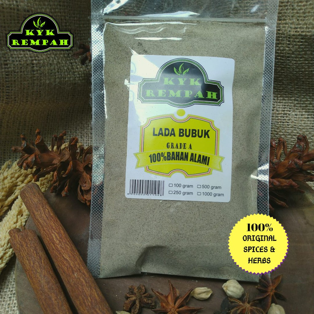 Jual LADA PUTIH BUBUK LADA BUBUK MERICA BUBUK-500 gram | Shopee Indonesia