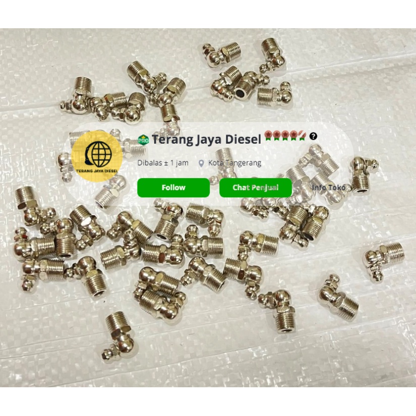 Jual NEPEL GREASE bengkok 10MM | Shopee Indonesia