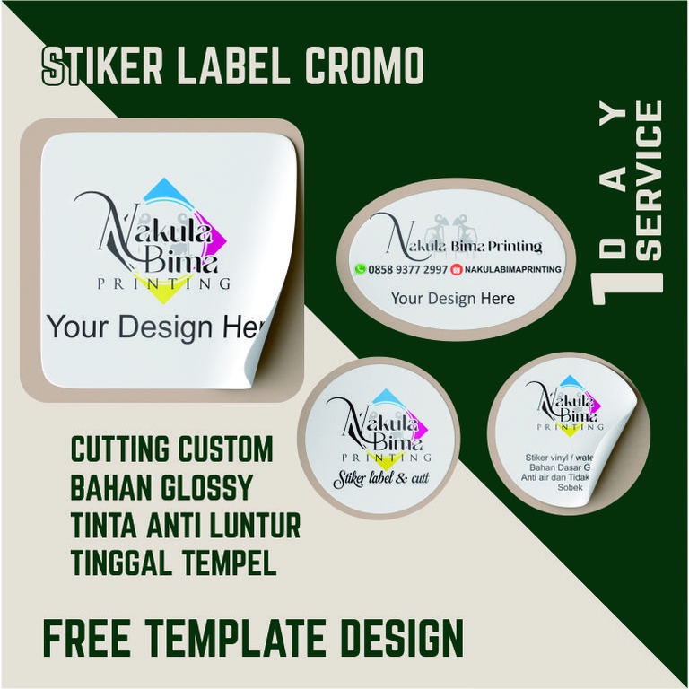 Jual Cetak Stiker Label Cromo / Cetak Stiker Logo Usaha / Cetak Stiker ...