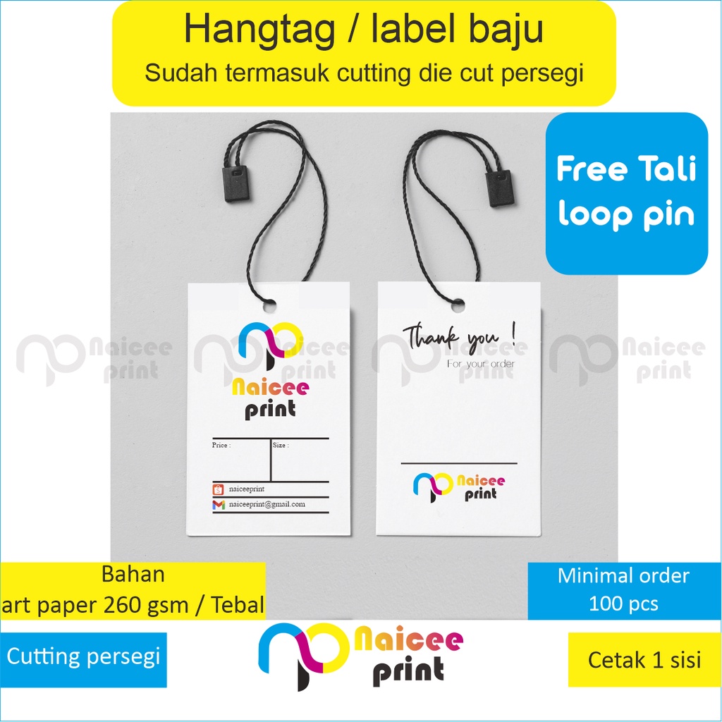 Jual cetak hangtag baju custom | label baju free tali | print label ...