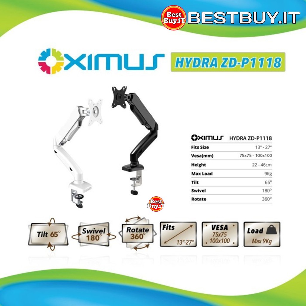 Jual Bracket LCD Monitor Jepit Oximus Hydra ZDP1118 (13"-27") | Shopee ...