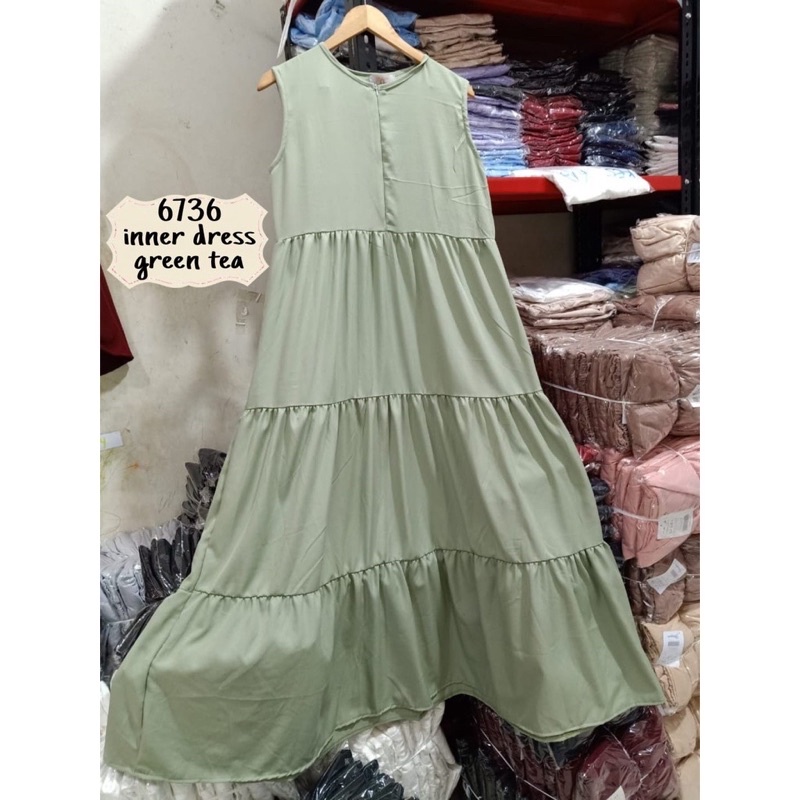 Jual INER DRESS LONG DRESS TANPA TANGAN PREMIUM | Shopee Indonesia