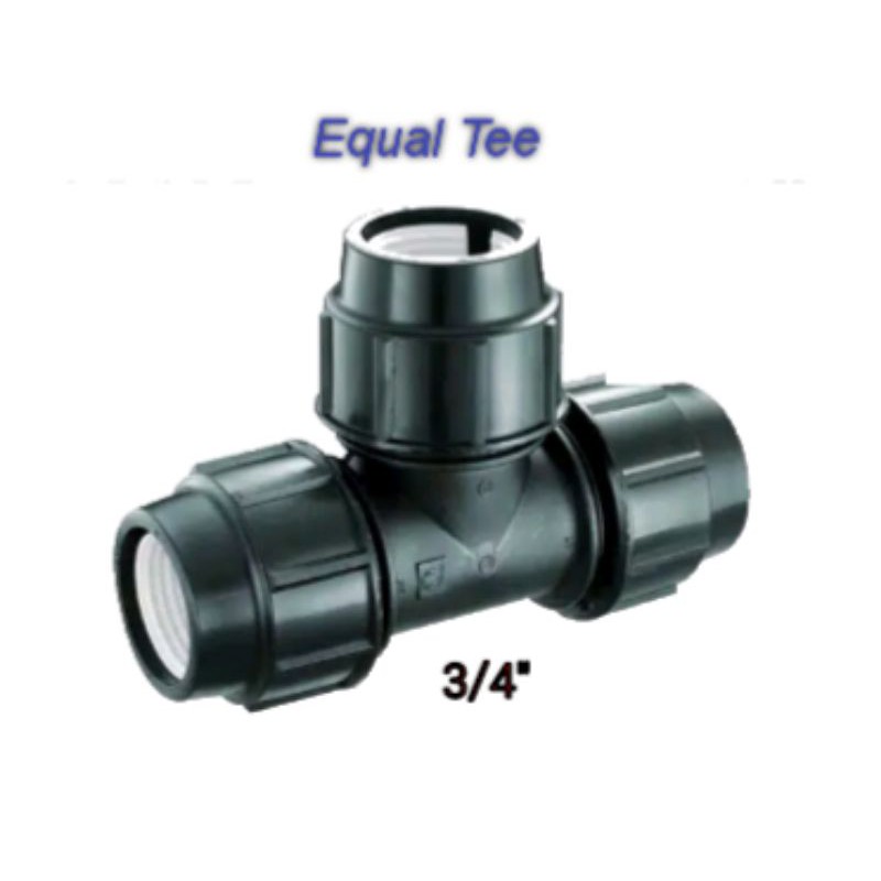 Jual EQUAL TEE HDPE 3/4 ATAU FITTING PIPA TEE HDPE 3/4" | Shopee Indonesia