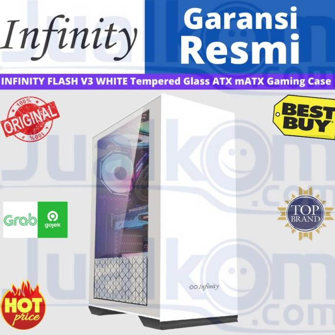Jual CASING INFINITY FLASH V3 TEMPERED GLASS ATX MATX GAMING PC CASE ...