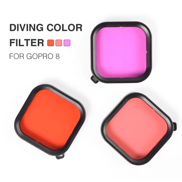 Jual SHOOT - GoPro Hero 8 Black - Red Pink Purple Filter for Waterproof ...