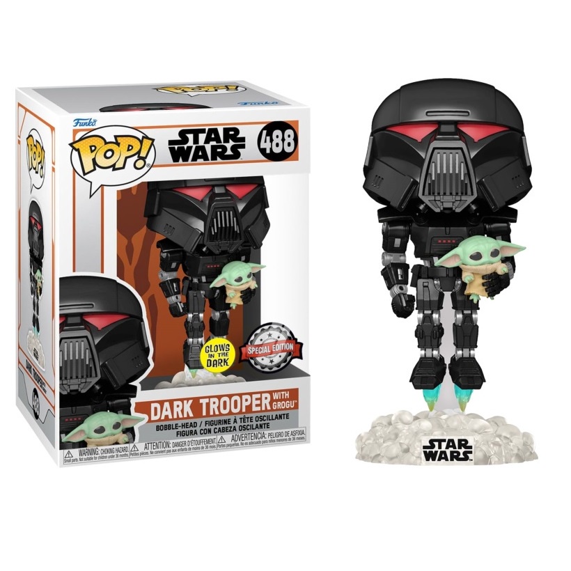 Jual Funko Pop Star Wars - Dark Trooper with Grogu GITD (Exclusive ...