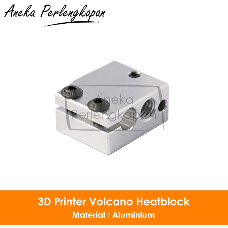 Jual 3D Printer Volcano Heating Block Heat Block HeatBlock Aluminium ...