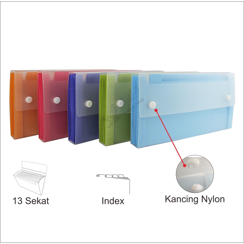 Jual Expanding File Giro 13 Sekat Dengan Kancing / Map Harmonika Sekat ...