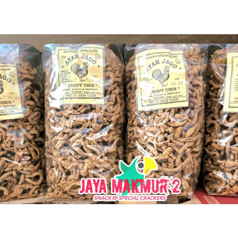 Jual 1kg keripik usus ayam jaya makmur 2 snack | Shopee Indonesia