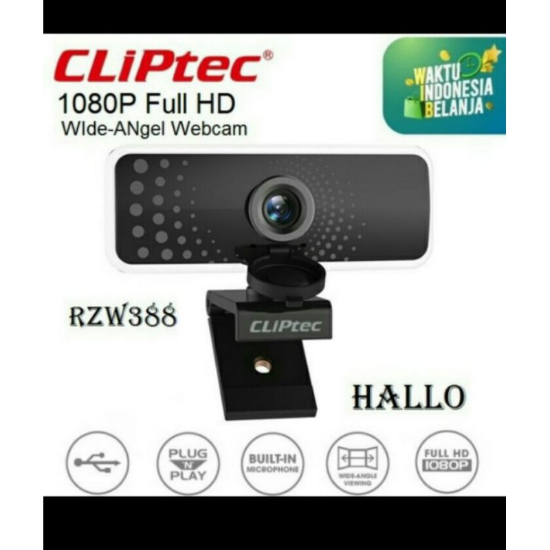 Jual webcam Full HD 1080p wide-Angel Cliptech RZW388 Webcam Full HD ...