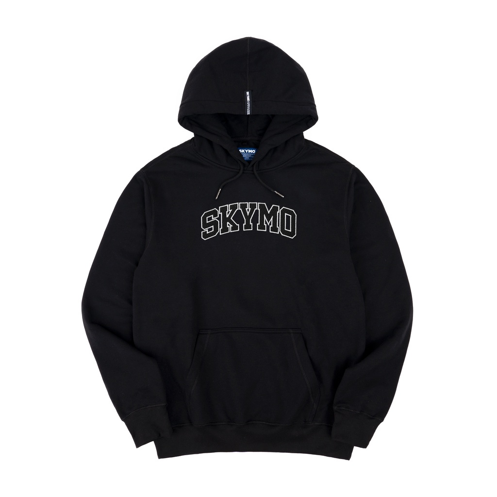 Jual Skymo Apparel Hoodie University Black On Black | Shopee Indonesia