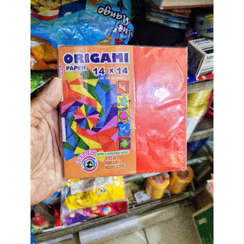 Jual Kertas Origami Asturo 14cm x 14cm (isi 50pcs) | Shopee Indonesia