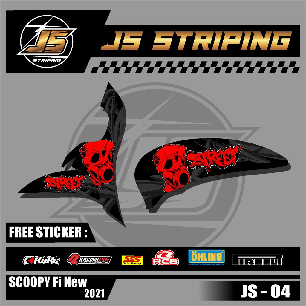 Jual STRIPING SCOOPY NEW 2021 - Sticker Striping Variasi list HONDA ...