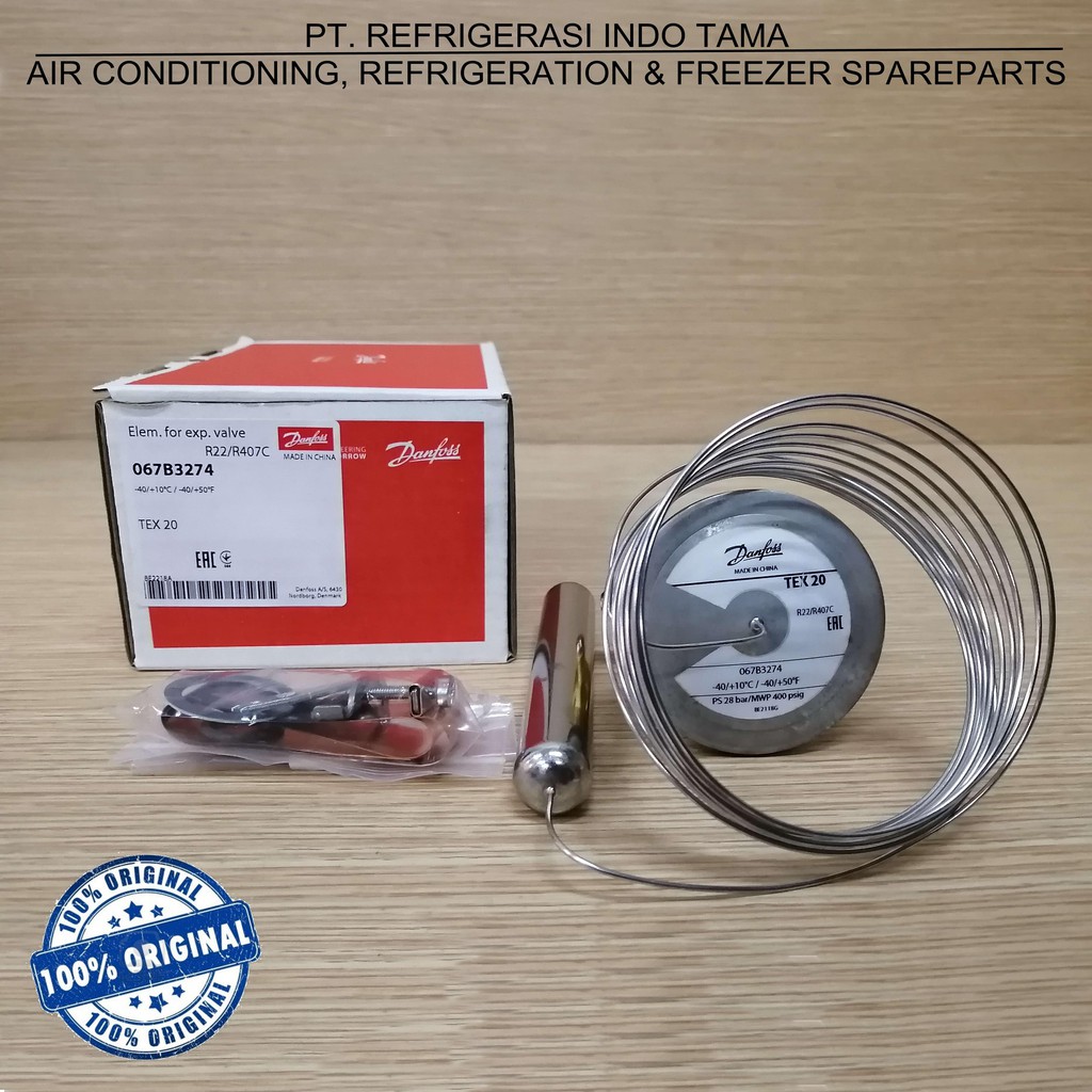 Jual R22 / R407C TEX 20 / TE 20 - 067B3274 Expansion Valve DANFOSS / Expansi | Shopee Indonesia