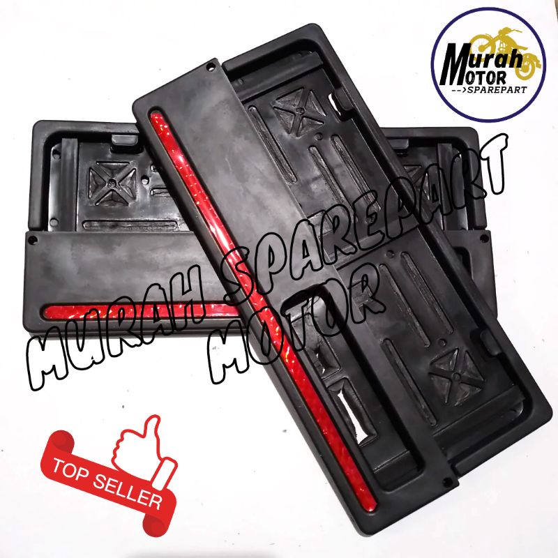 Jual RUMAH RMH TEMPLAT PLAT NOMOR MOTOR UNIVERSAL GARIS LIST MERAH ...
