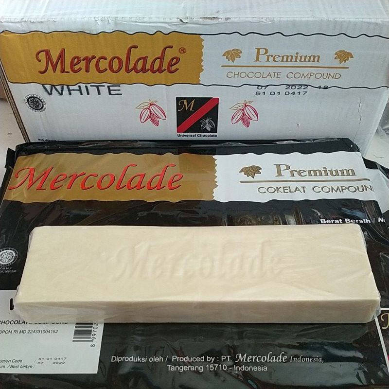 Jual Mercolade White Chocolate Compound PREMIUM/ Coklat Batang Putih ...